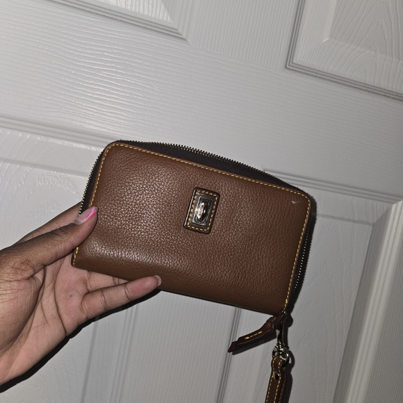 Dooney & Bourke | Bags | Dooney Bourke Brown Leather Wallet | Poshmark